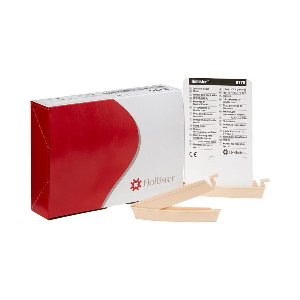 Hollister Ostomy Clamp 8770 Beige - pack of 10 – Marks Tey Pharmacy