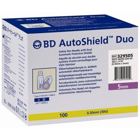 BD - Autoshield Duo Safety Pen Needles - box of 100 – Marks Tey Pharmacy