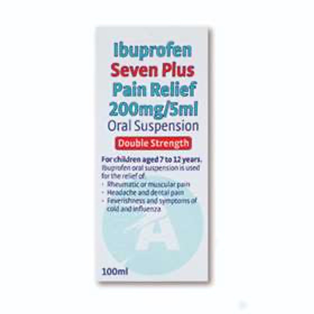 Ibuprofen Seven Plus 200mg/5ml Oral Suspension 100ml (P) – Marks Tey ...