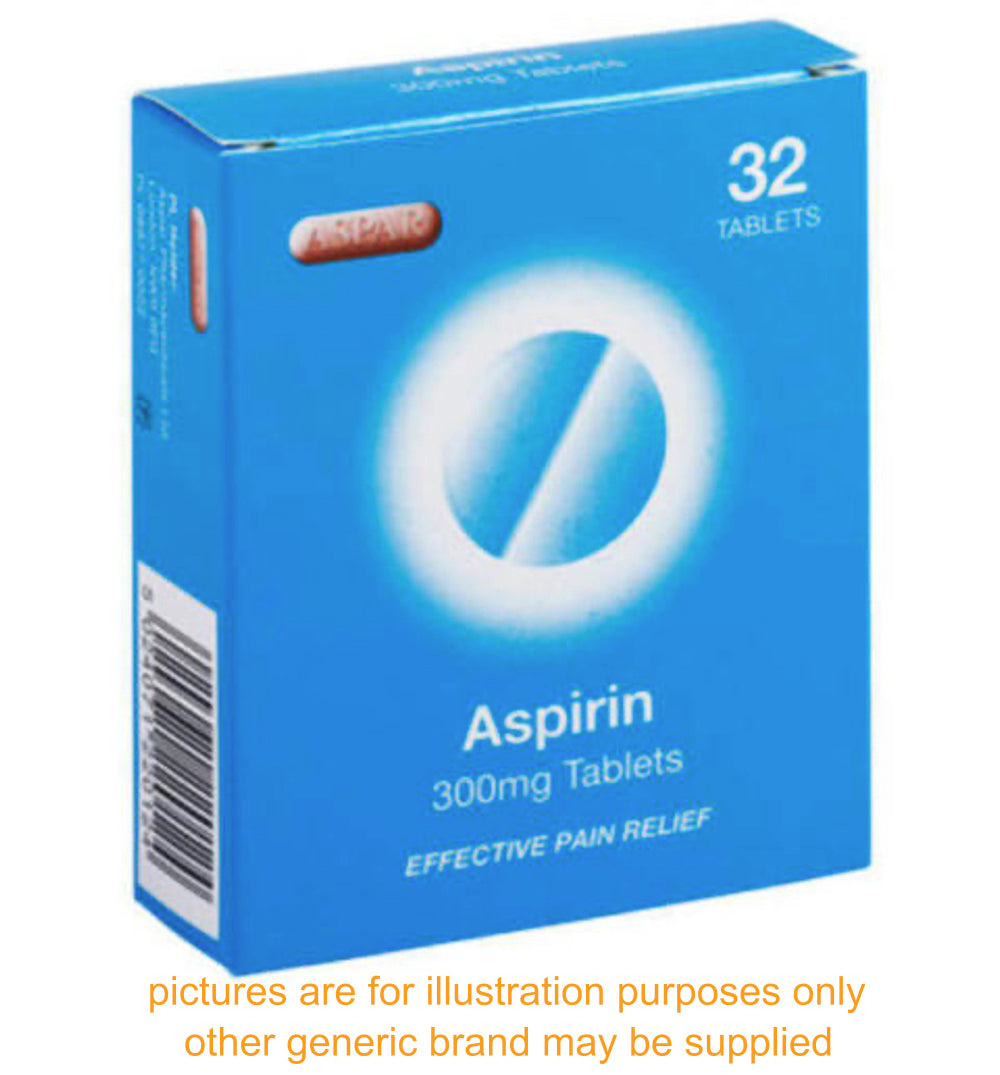Aspirin tablets 300mg - pack of 32 (P) – Marks Tey Pharmacy