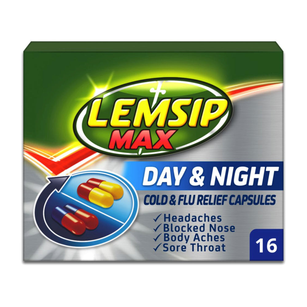 Lemsip Max Day & Night Cold & Flu Relief Capsules - 16 Capsules – Marks ...