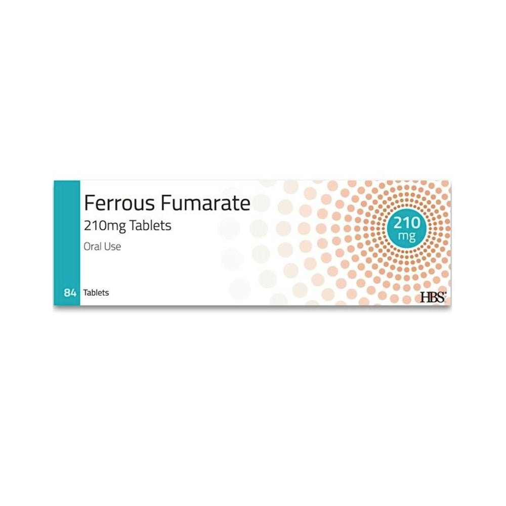 Ferrous fumarate tablets 210mg -pack of 84 (P) – Marks Tey Pharmacy