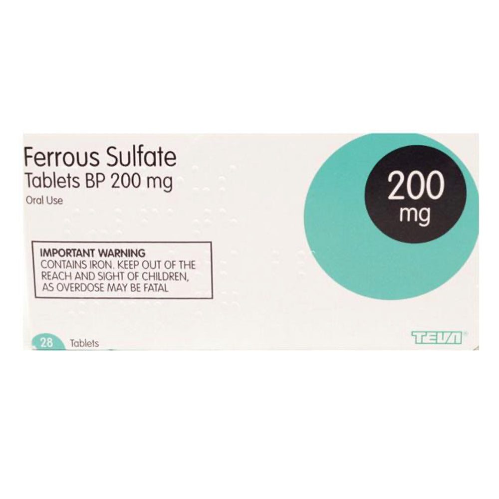 Ferrous sulfate tablets 200mg- pack of 28 (P) – Marks Tey Pharmacy