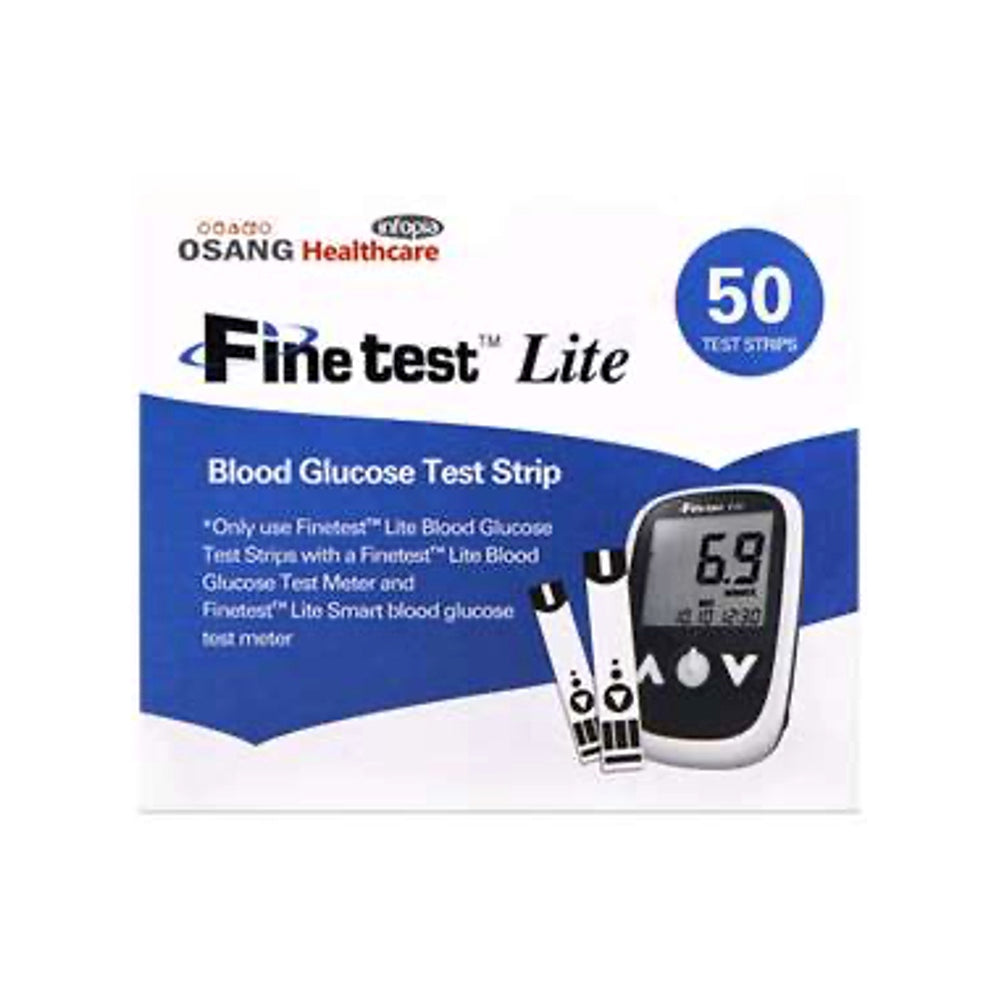 Fine Test Lite Blood Glucose Test Strips - Box of 50 – Marks Tey Pharmacy